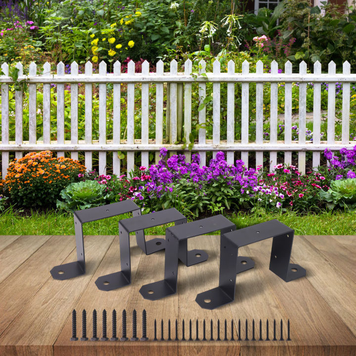 Heavy Post 4x4 Fence Post Brackets 10mm Pre-Punched Holes Equipment ...