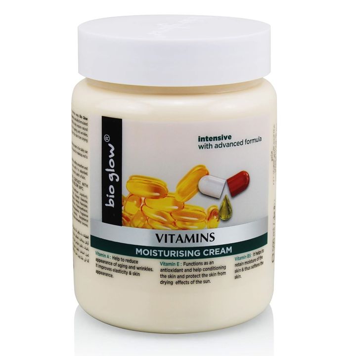 Bio Glow Vitamins Moisturising Face & Body Cream 500ml Body Lotion ...
