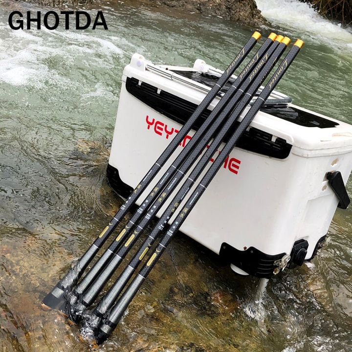 Stream Pole Super Hard Fishing Rod High Carbon Telescopic Handle 3.6M 5 ...