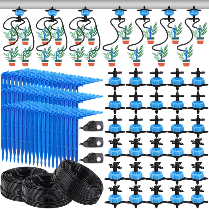 New Styles 100-10m 2/4-Way 8l Drip Diy Drip Irrigation Water Kits ...