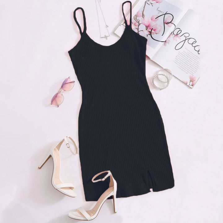 Long rib skinny Cami Camisole Skinny Ladies Girls Women Skinner | Daraz.lk