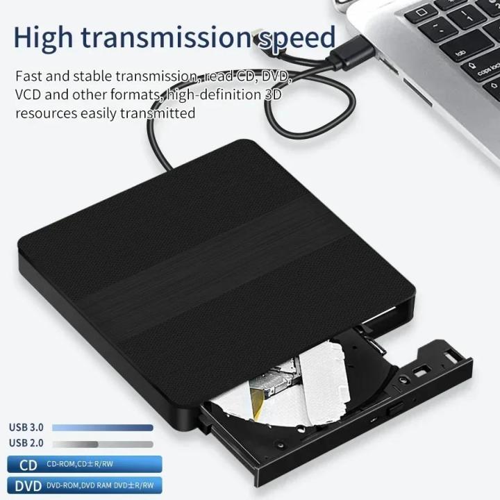 2 in 1 USB 3.0 TypeC Slim External DVD VCD CD Player Writer Drive ...