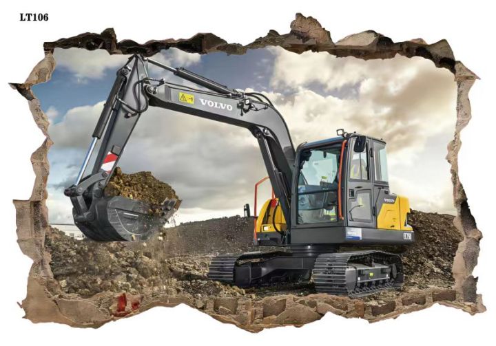 3D large-scale heavy-duty agricultural equipment wall stickers ...