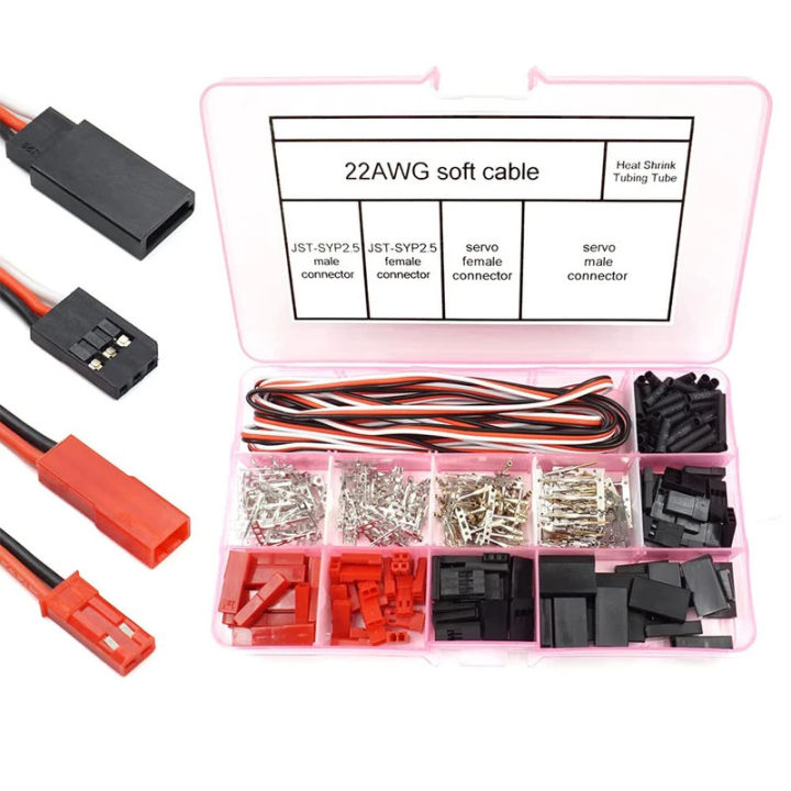 40 Sets Servo Plug Male Female Connector Crimp Pin Cable Kit Compatible ...