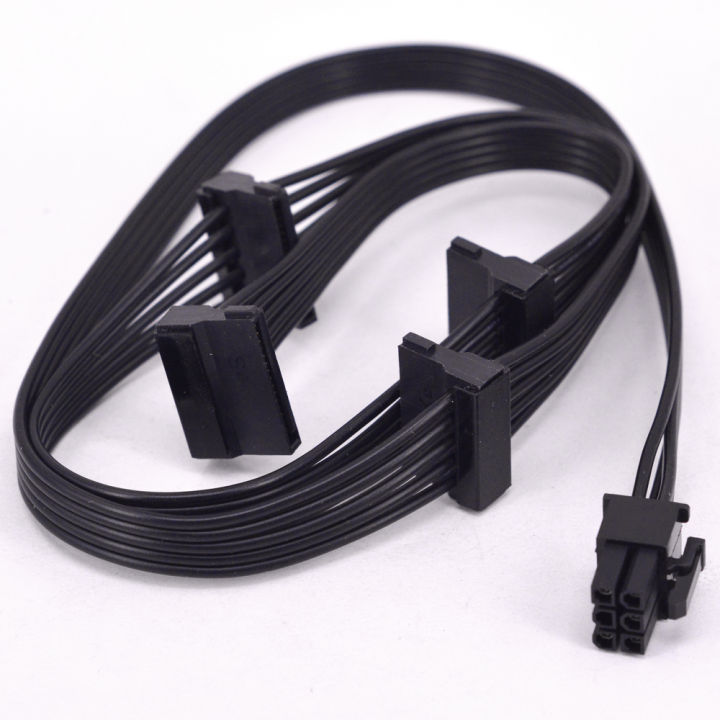 -E 6pin 1 To 3 Sata Ssd Power Supply Cable Gpu 6 Pin For Corsair Tx850m ...