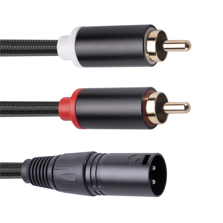 XLR To Dual Audio Cable A1 XLR Male 3 Pin To Dual Male Plug Stereo ...