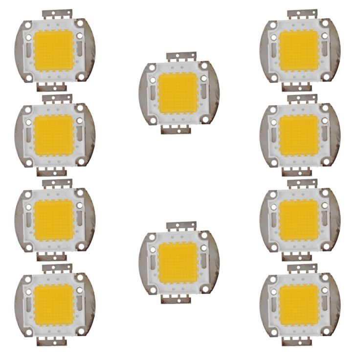 10X 100W LED Lamp High Power Chip DIY Lamp Light Lighting Warm White ...