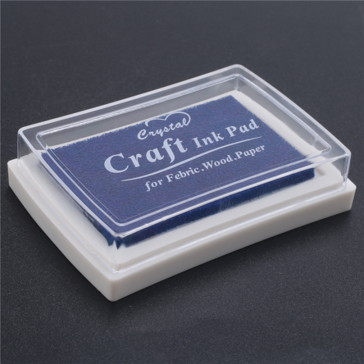 Blue Ink Pad Inkpad Rubber Stamp Finger Print Craft Non-Toxic | Daraz.lk