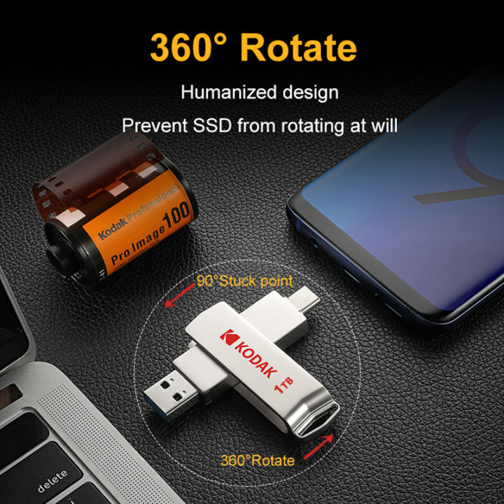 New style KODAK Mini Portable SSD 256GB 512GB 1tb External Solid State ...
