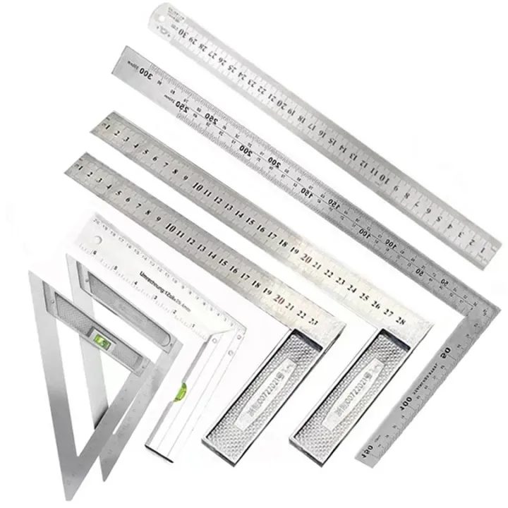 250/300mm Aluminum Square Ruler Right Angle 90 Turning ruler ...