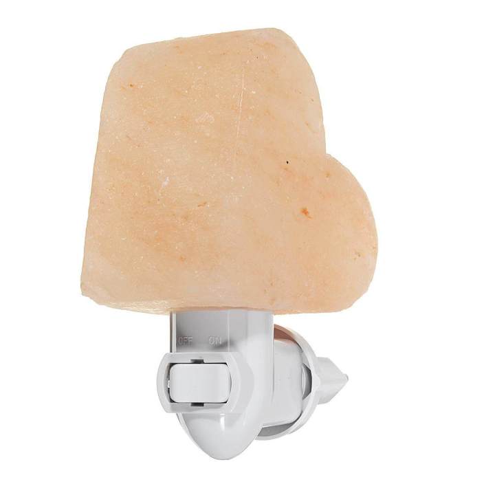 110V/220V Himalayan Salt Heart Crystal Rock Night Light Love Shaped ...