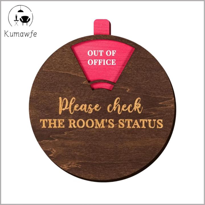 Office Door Hanger Wooden Office Door Sign Rotatable 6 Status Do Not ...