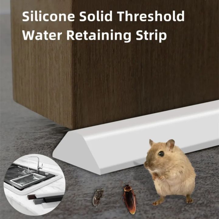 Silicone Bathroom Water Stopper Self-Adhesive Bendable Water Retaining ...