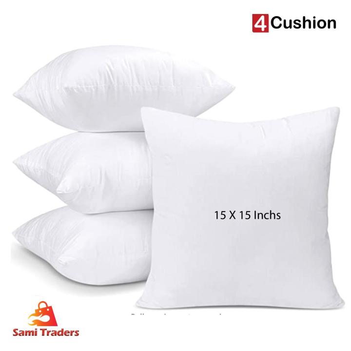 Vorix Cushion for Sofa 4 PCS Filled with Ball Fiber Polyester | Daraz.lk