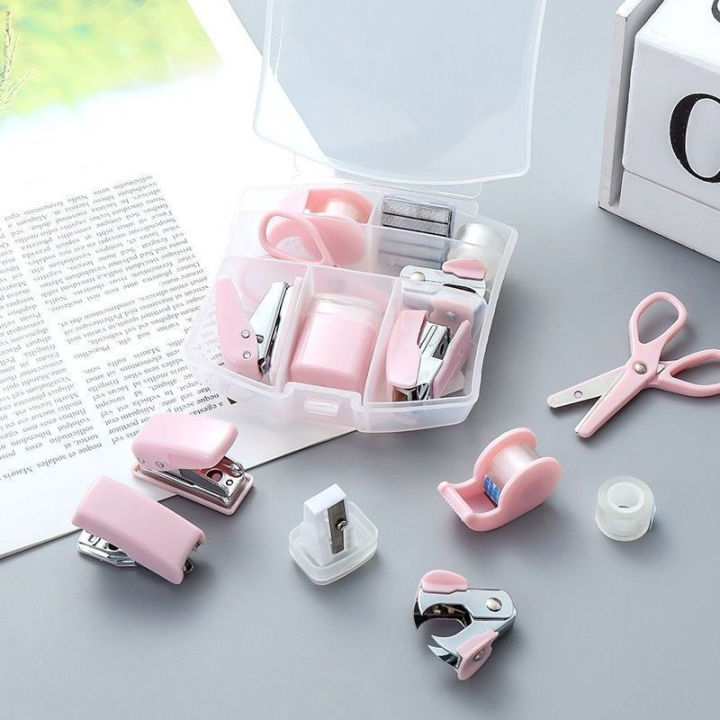 8PCS Mini Office Supply Kits Set – Includes Mini Stapler,Scissors ...