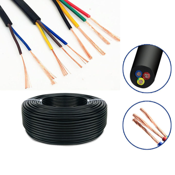 5meter 24 Awg 22 Awg 20 Awg Rvv 2/3/4/5/6/7/8 Cores Copper Wire Conductor Electric Rvv Cable ...