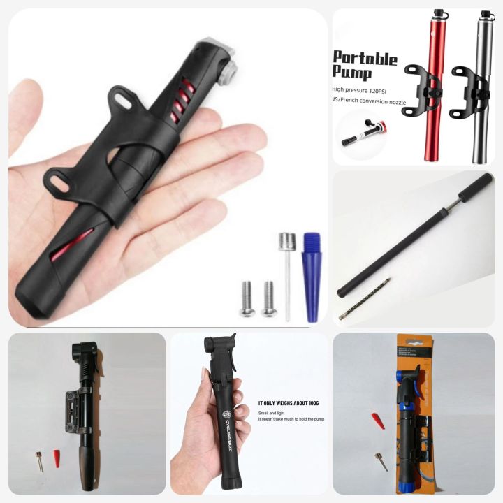 Bicycle Hand Pump Inflator Alloy Portable Air Pressure for Cycling ...
