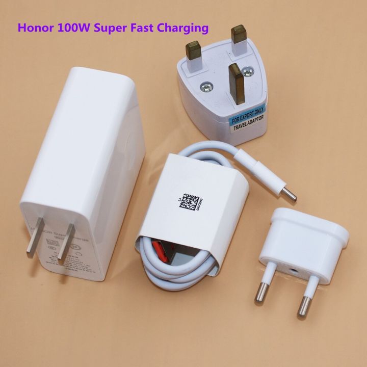 Original 100W Charger Honor SuperCharge Power Adapter 6A Type C Cable ...