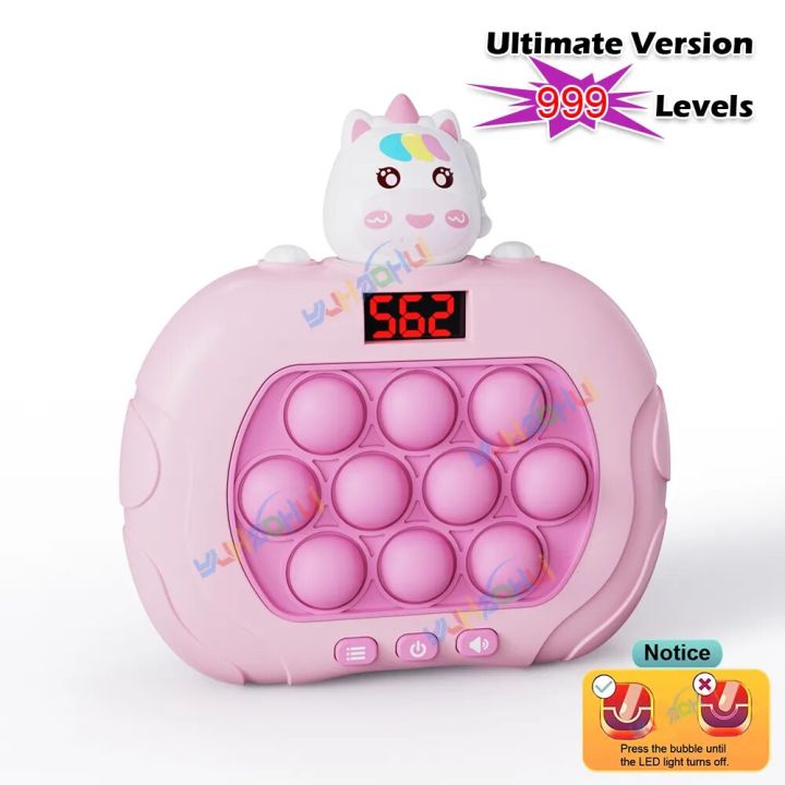 popit toys 999 Level Electronic Pop Push Quick Push Game Console with ...