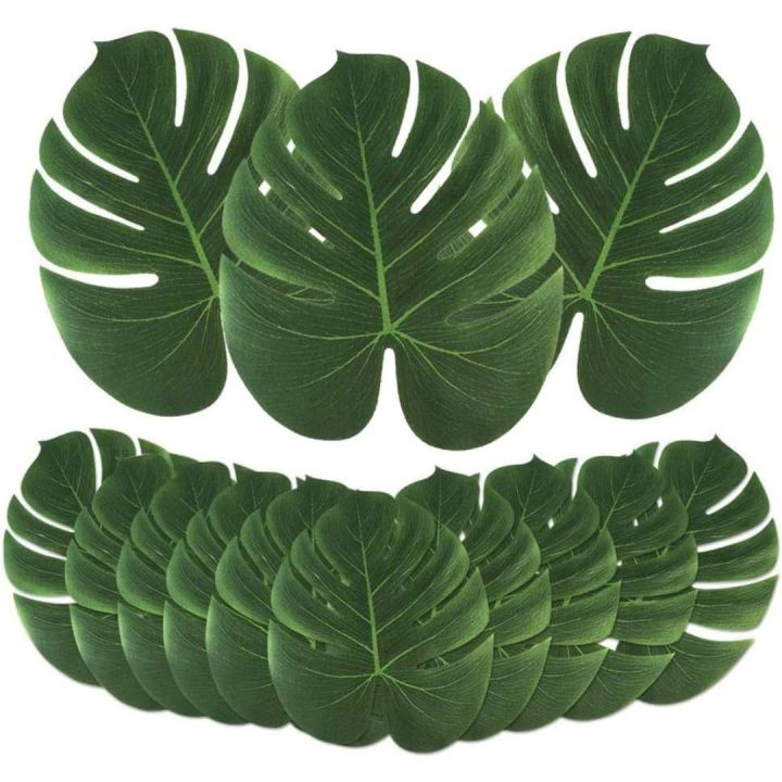 Monstera Leaf – Large Flat Artificial Tropical Leaf for Table Decor ...