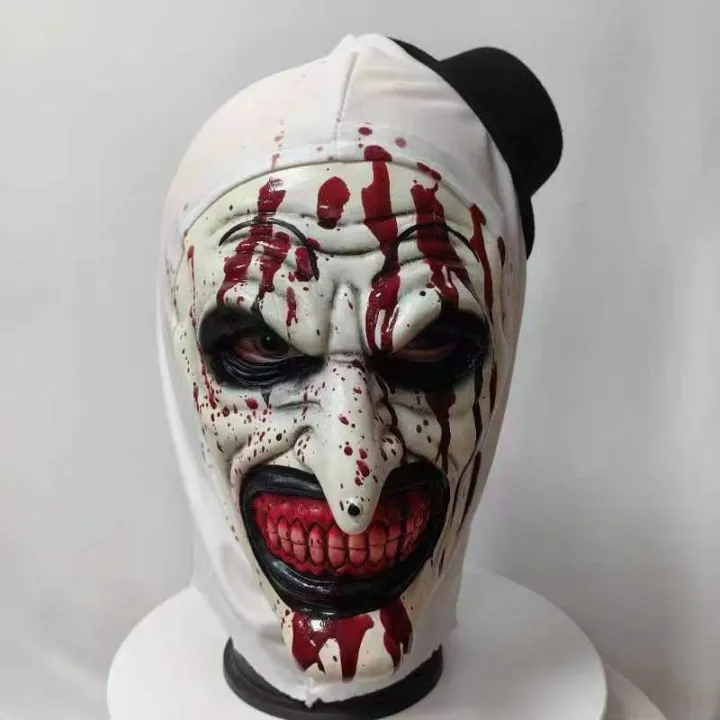 Scary Terrifier 3 Cosplay Mask Halloween Clown Bloody Latex Joker Party ...