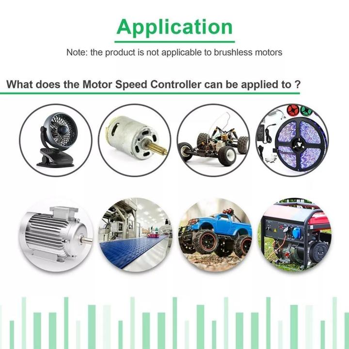 500w Speed Controller Soft-Start Power Controller Multi-Voltage Pwm-Based Dc Motor for Hobbyist ...