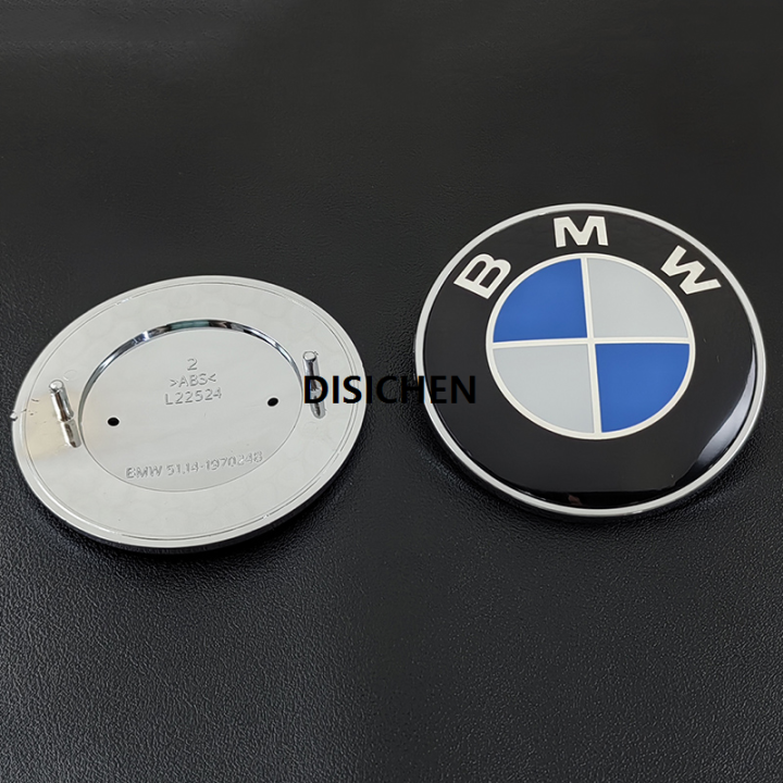 DISICHEN 3d ABS 2 Pins Blue White 78mm Rear Trunk Boot Logo Emblem ...