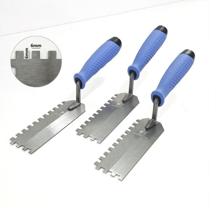 High Strength Square Tooth Trowel Tool Anti Slip Handle Putty Scraper ...