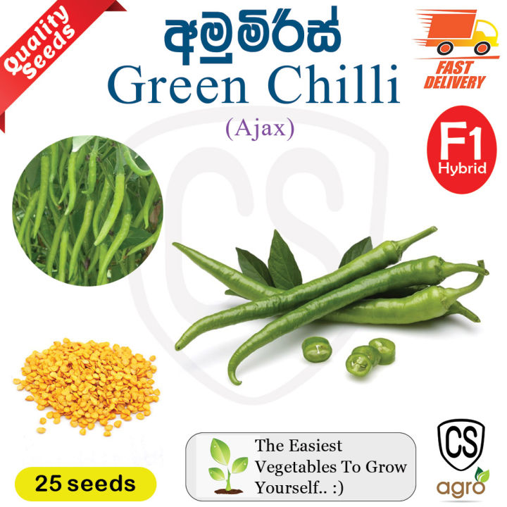 Chilli Ajax F1 Hybrid Quality seed Hot Pepper Gardening Agriculture Home CS Agro | Daraz.lk