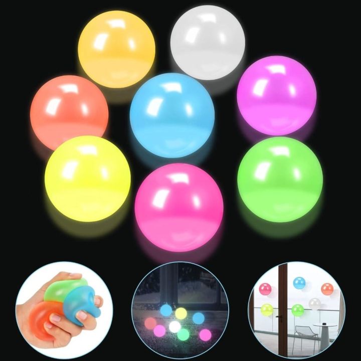 2Pcs Sensory Balls Luminous Balls Glow in The Dark Squeeze Balls Relax ...