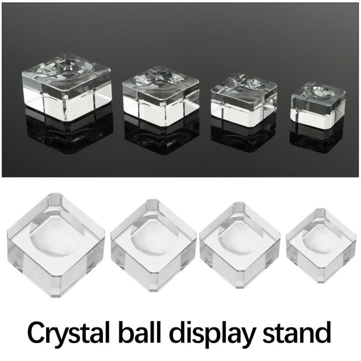 Home Decoration Square Glass Ball Display Stand Glass Holder ...