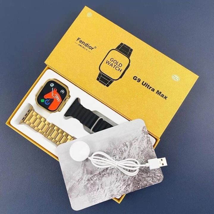 Fendior G9 Ultra Max Gold Smartwatch | Daraz.lk