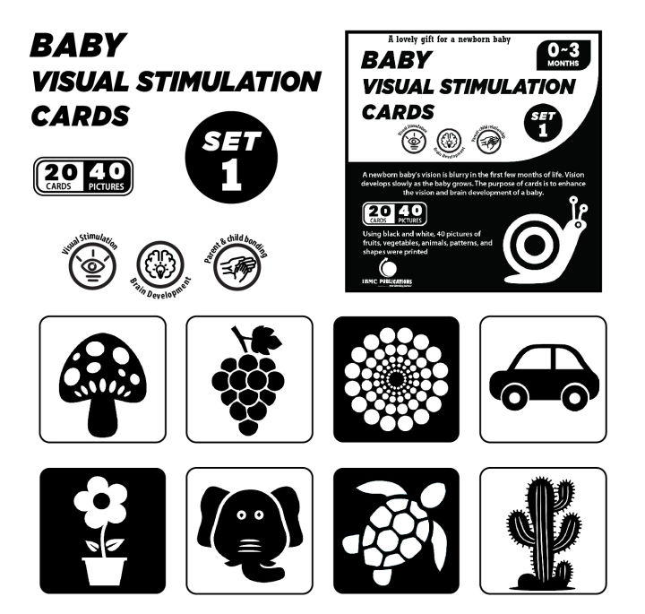 Baby Visual Stimulation Cards-Set 1 | Daraz.lk