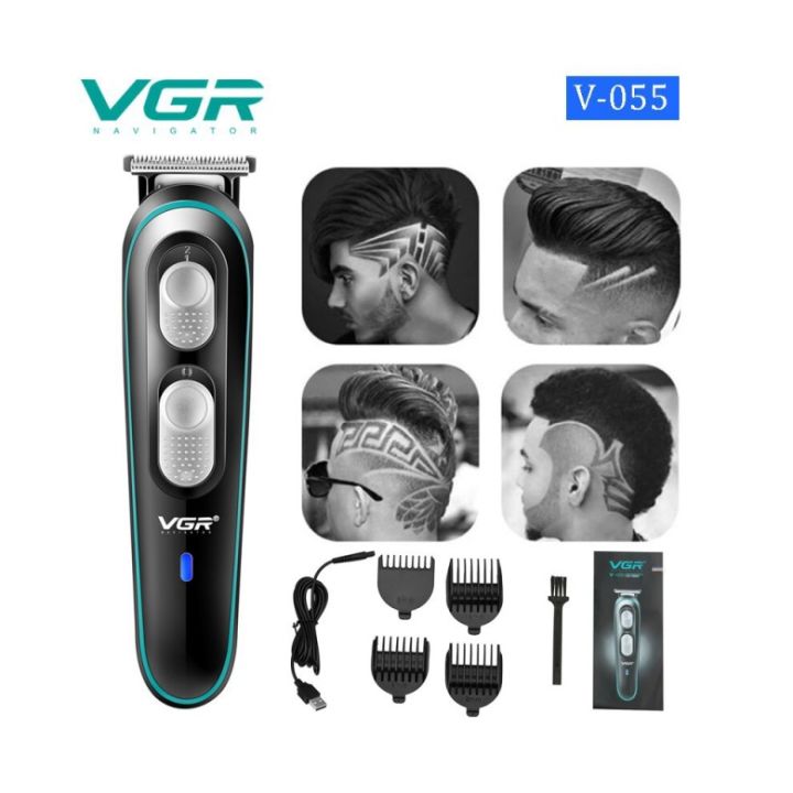 VGR V-055 Professional Rechargeable Cordless Electric Hair Clippers Trimmer Haircutting Kit with ...