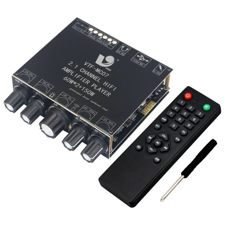 VTF-MC07 2.1 Channel Bluetooth 5.3 Power Amplifier Board 2*60W + 150W ...