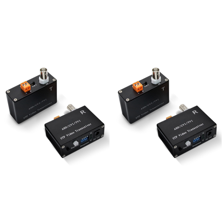 2X 1 Channel Active Video Balun for CCTV Camera Twisted Pair ...