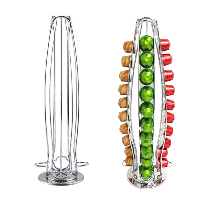 Stainless Curve Rotate Coffee Rack Rotatable Display Coffee Capsule ...
