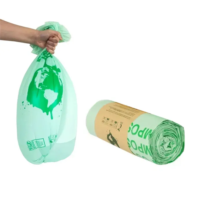 Biodegradable Kitchen Food Waste Bag 10L Compostable Trash Bags Corn ...