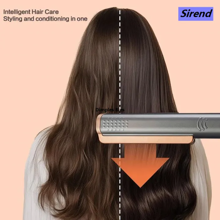 Sirend Adjustable Hair Panel with Straight Iron 2 in 1 Curling Iron LCD ...