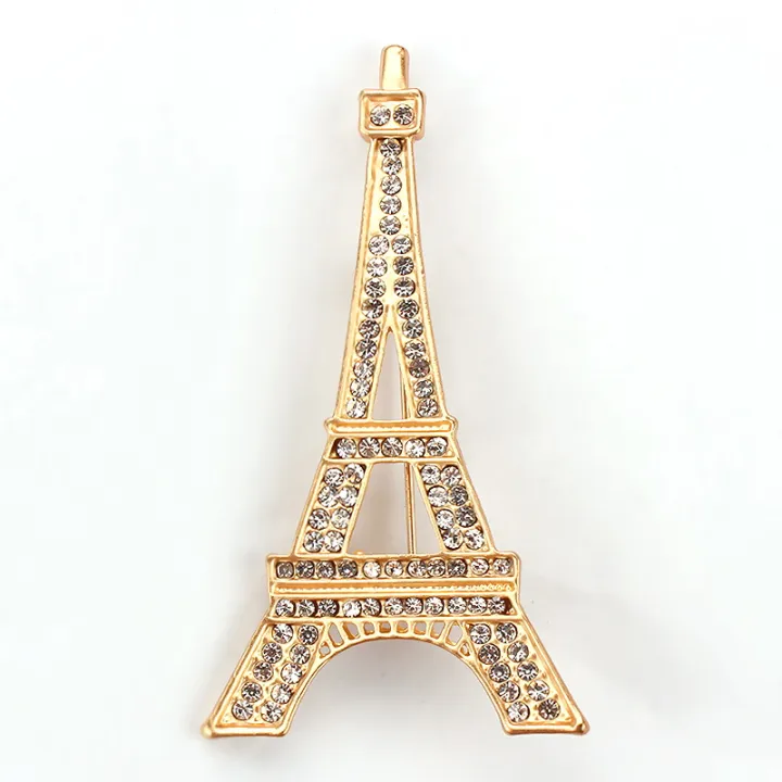 WEIMANJINGDIAN Brand Factory Direct ly Crystal Rhinestones Eiffel Tower Assorted Styles Brooch ...