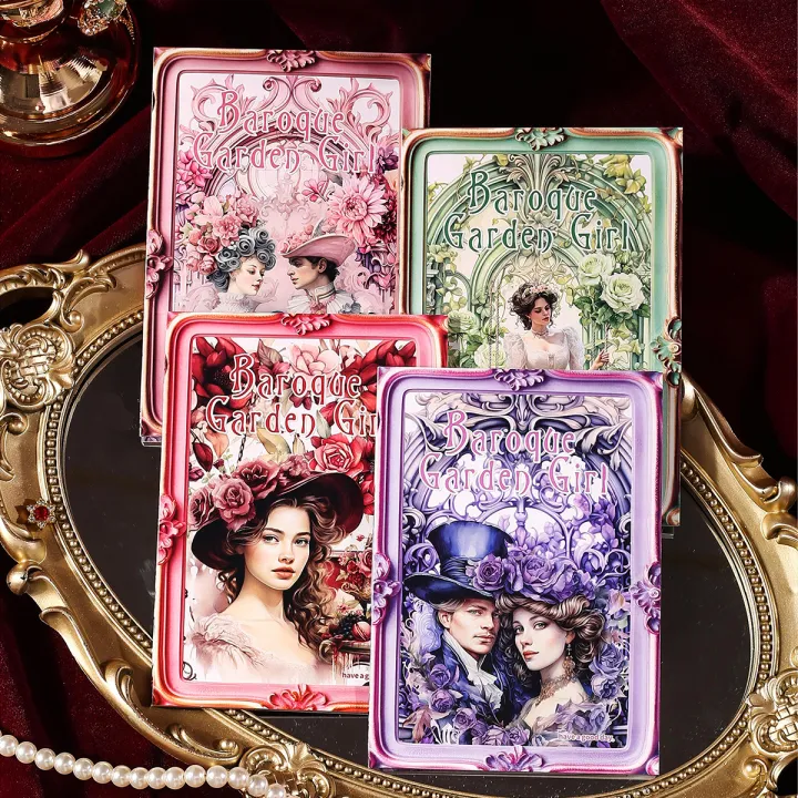 【EleganceEssence】20piece/set Character Sticker Book Baroque Garden Girl ...