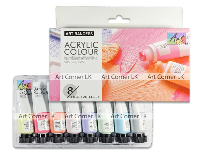 Art Ranger Acrylic Paint Colour Tube Pastel Set 8 Color 22ml | Daraz.lk