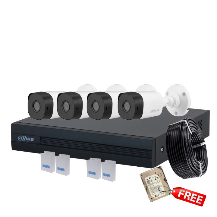 Dahua 2MP 4 Camera Package With Free 500GB hard disk | Daraz.lk