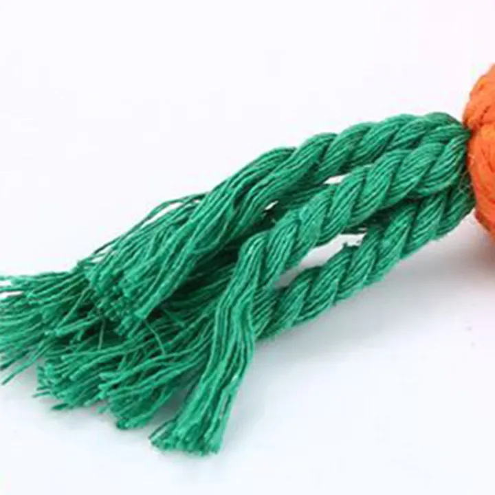 【Hot selling items 】Pet Dog Puppy Carrot Shape Cotton Rope Molar Tooth ...