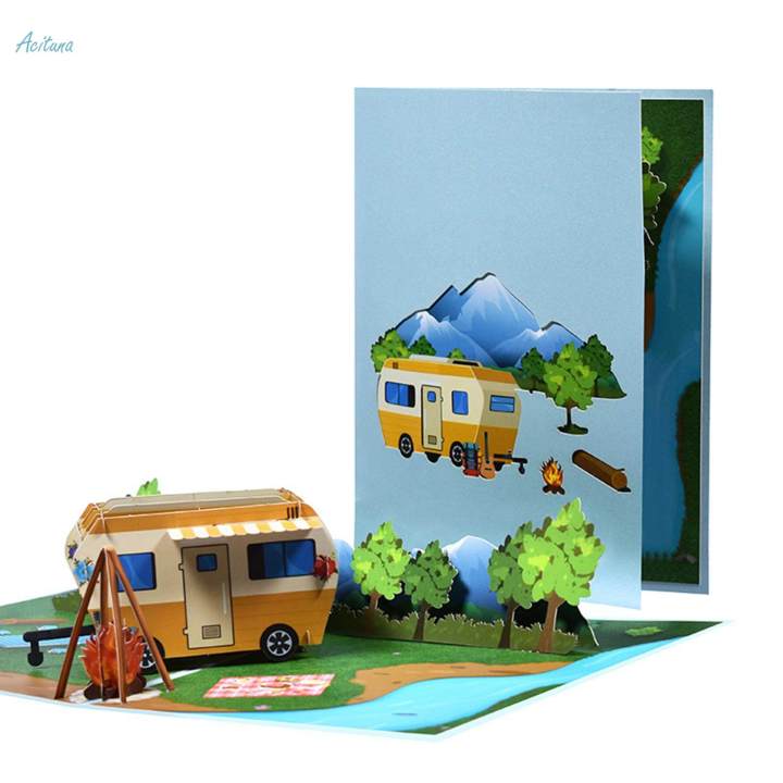 Camping Trip RV Card Popup Card for Party Fathers Day Valentines | Daraz.lk