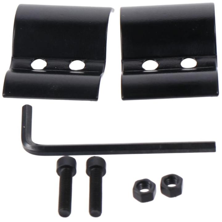 2Sets Fixed Metal Bracket Barrel Black Flashlight Holder Fixed Outdoor ...
