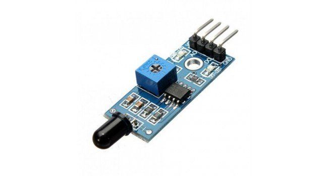 4 Pin IR Flame Detection Sensor Module Fire Detector Infrared Receiver Module for Arduino | Daraz.lk
