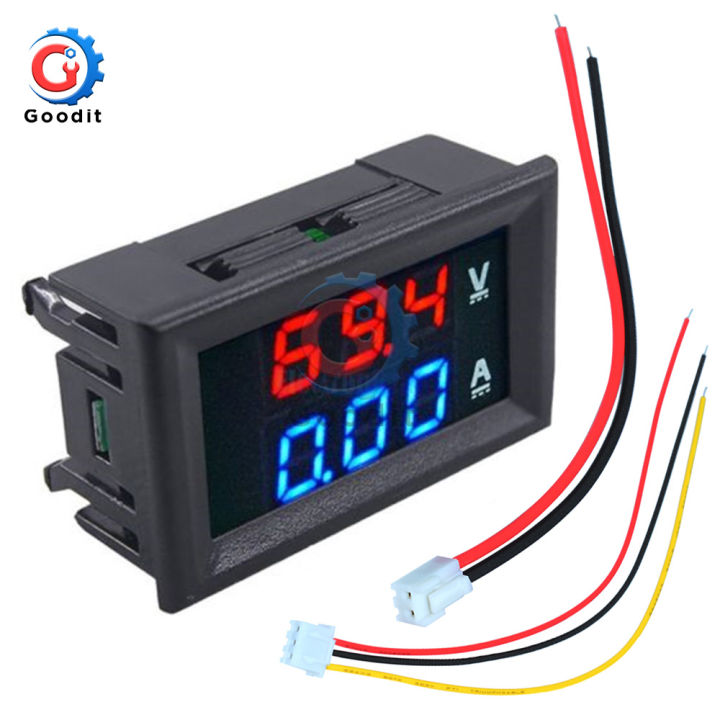 Mini Digital Voltmeter Ammeter Dc 100v 10a Panel Amp Volt Voltage ...