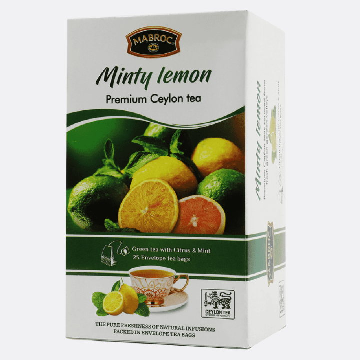 Mabroc Green Tea Bags Minty Lemon Flavour 25X1.5g | Daraz.lk
