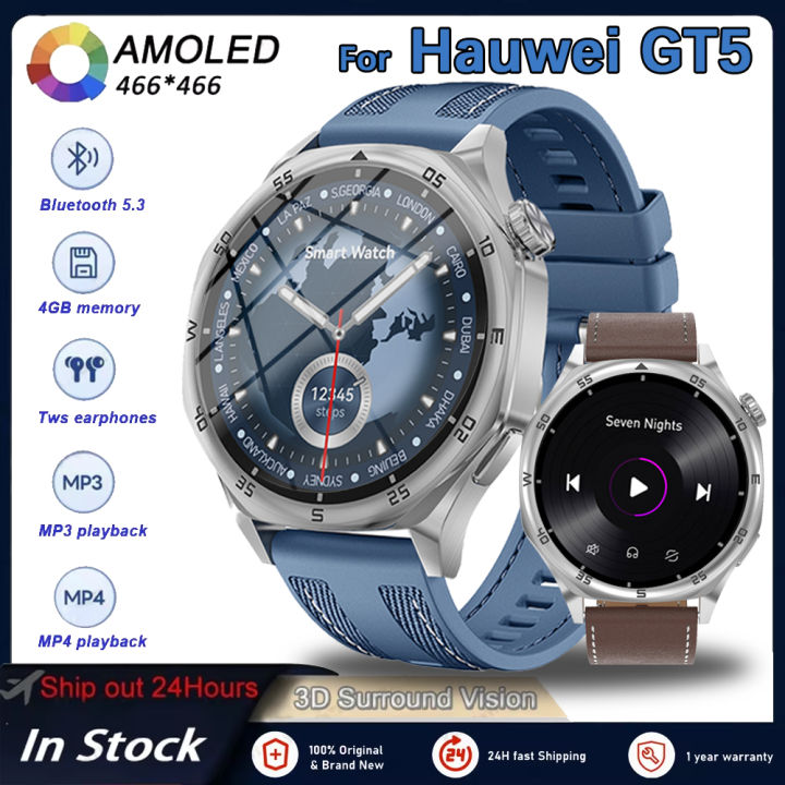For Huawei GT5 Watch AMOLED 32GB Smartwatch Waterproof Men Smart Watch ...